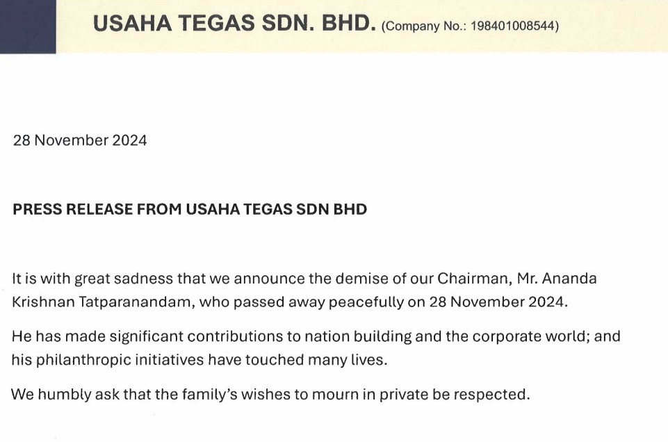 Billionaire Ananda Krishnan breathes his last at 86; passes away ...