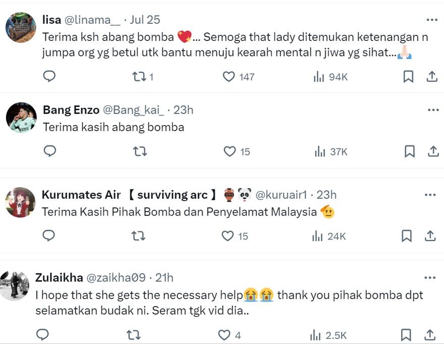 Why didn’t Bomba hand over rescued suicidal woman to psychiatrist ...