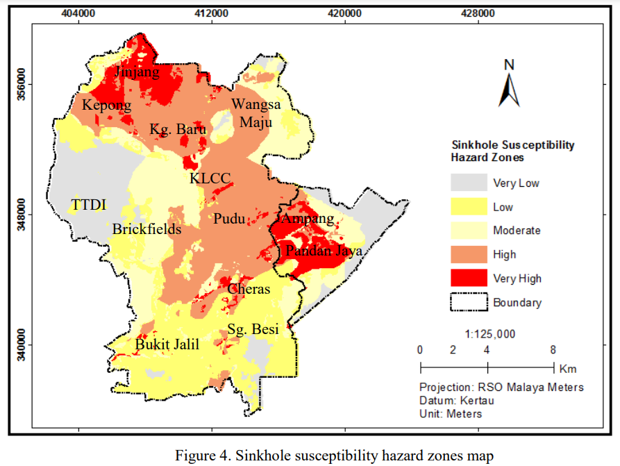 Case study by researchers reveal high risk areas for sinkhole occurrence