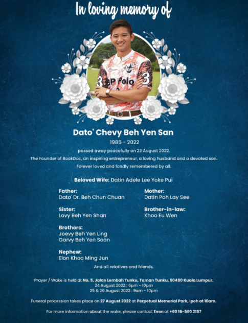 Chevy Beh’s demise at 37: The loss of an enterprising young Malaysian ...