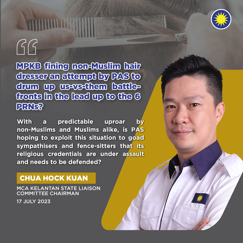 MPKB fining non-Muslim hair dresser an attempt by PAS to drum up us-vs ...