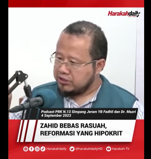 PAS’ Simpang Jeram candidate Dr Mazri ‘laughing to the bank’ with Zahid ...