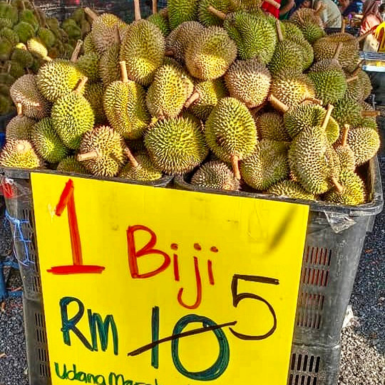 Savour the real Durian Rahmah @ RM4.99 from Durians Atok in Shah Alam