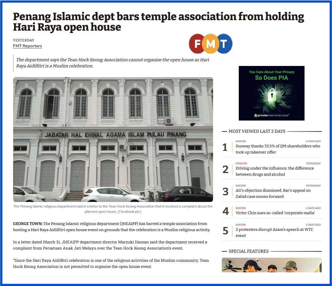 “Is eating rendang together a religious act?”: Has Penang’s religious ...