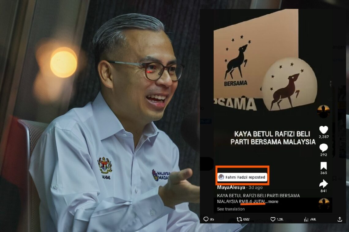 Fahmi criticised for fake accusation “re-post” of Rafizi “having bought ...