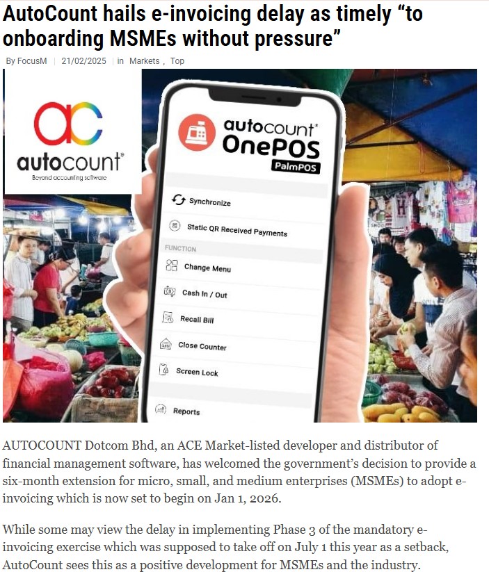 AutoCount delivers stellar earnings growth in FY2024, driven by strong ...