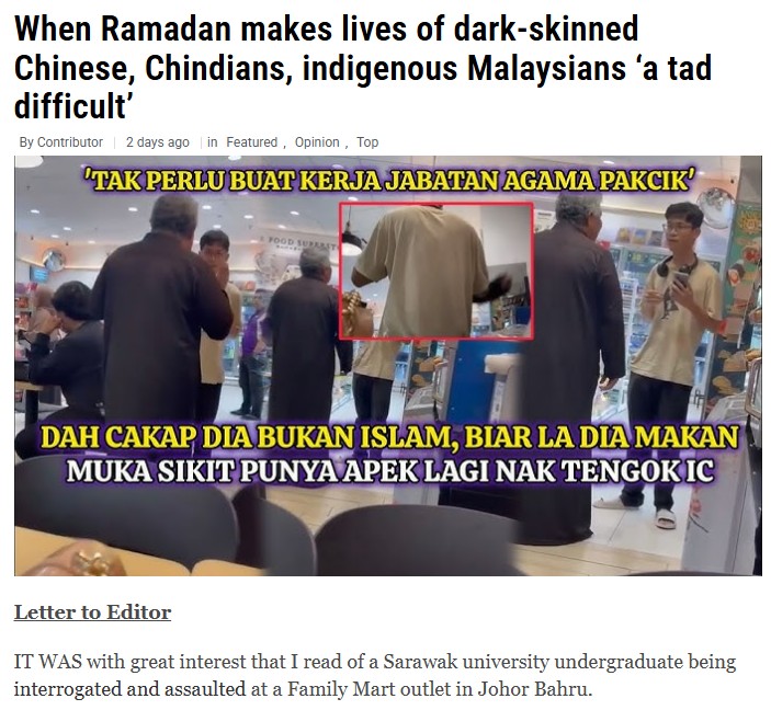 Indigenous Catholic Sabahan: No disrespect to Muslims but Ramadan ...