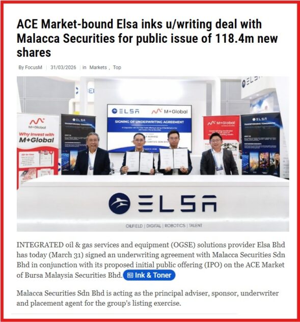 Elsa rolls out RM123.8m ACE Market IPO prospectus “to scale O&G ...