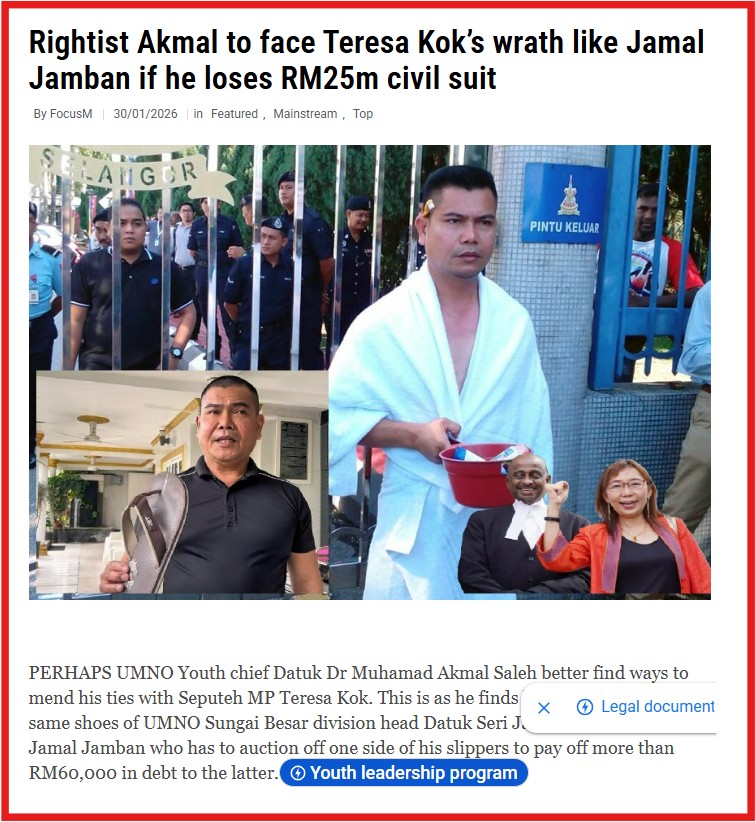 Huat ah! Kok urged to seek one more bumper CNY civil suit from Jamal ...