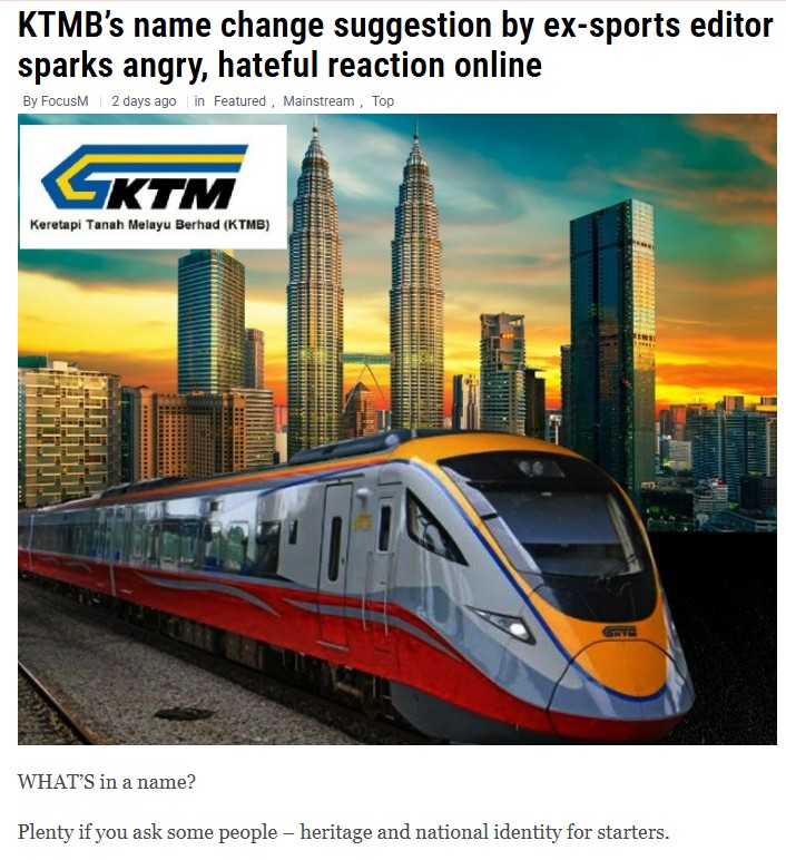 Veteran journo wants Peninsular Malaysia to be re-instated as ‘Tanah ...