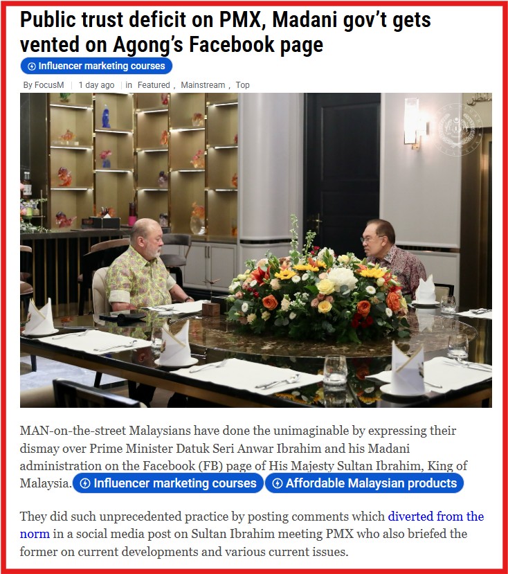 Ramasamy wary if waning leadership would make PMX a one-term Madani gov ...