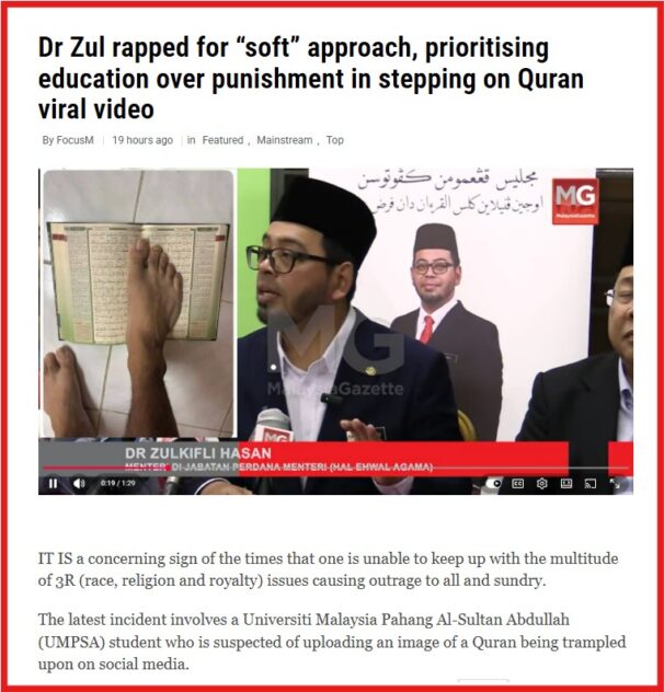 Should Madani gov’t give in to PAS: “Act harshly against Quran ...