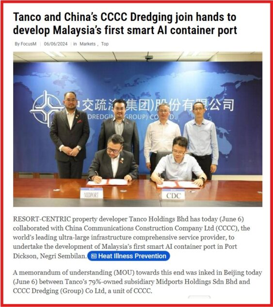 Media scepticism over Tanco’s Midport project @ Port Dickson ...