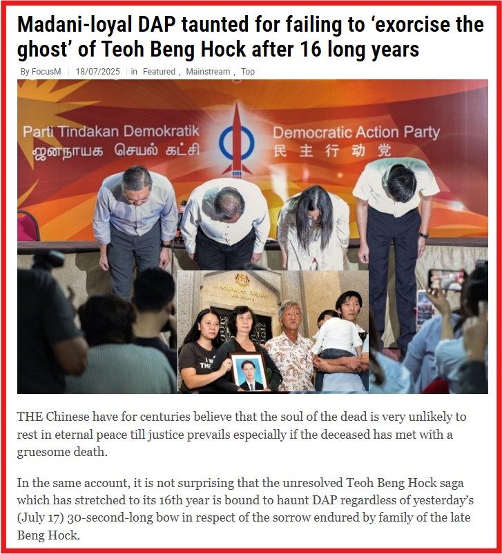 “If DAP leaves Madani gov’t, will Beng Hock’s real killers face justice?”