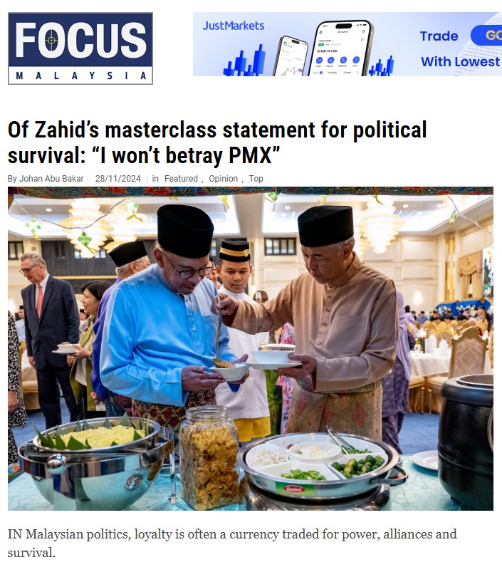 Art of War ala-Putrajaya: “If Zahid betrays Anwar, it will be Anwar’s ...