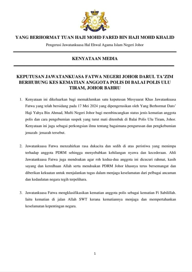 Ulu Tiram Attacker Buried Separately An Eye Opener To Non Muslims
