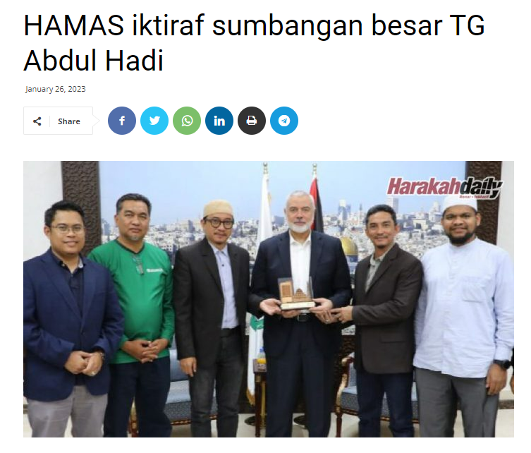 PAS president earns accolade from HAMAS for promoting Palestinian justice