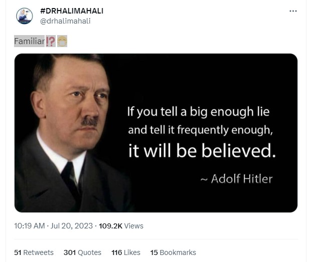 After Menu Rahmah brouhaha, Dr Halimah shocks netizens with Hitler’s quote