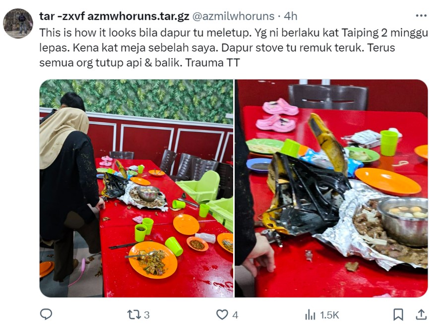 Exploding gas tank at Temerloh steamboat restaurant unlocks new scare ...