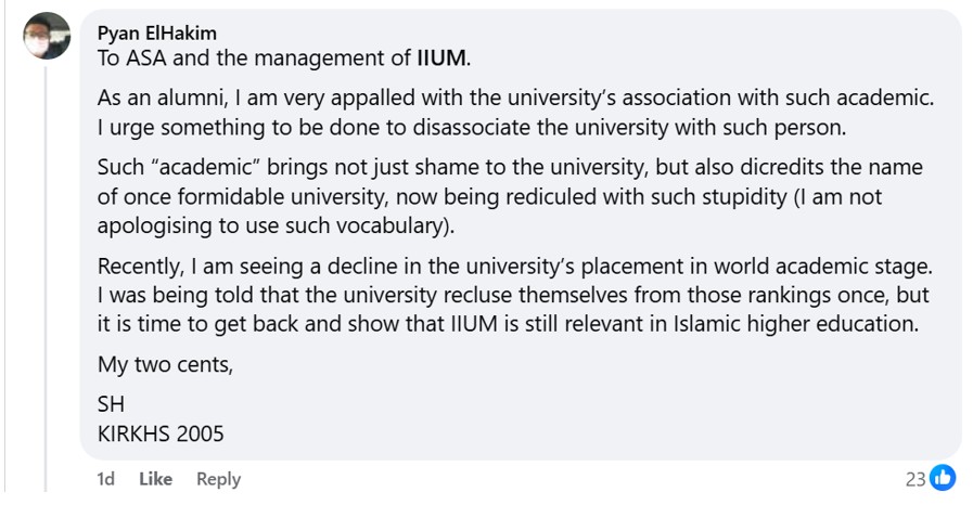 IIUM colleagues, alumni berate ‘Prof Sambal Belacan’s’ conduct as ...