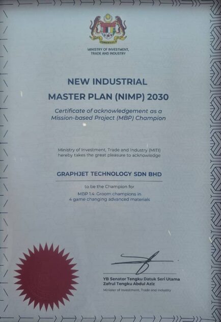 Graphjet steps up a gear as NIMP 2030-recognised national project amid ...