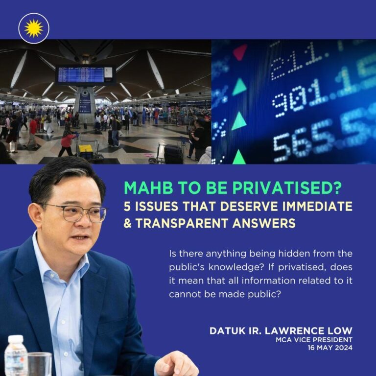MCA: MAHB to be privatised? Five issues that deserve immediate ...