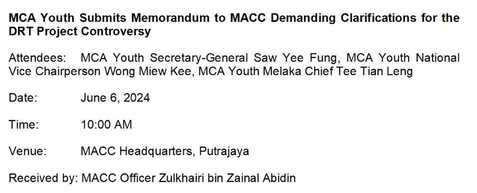 MCA Youth feeds MACC with ‘vital stats’ of what it deems as crony ...