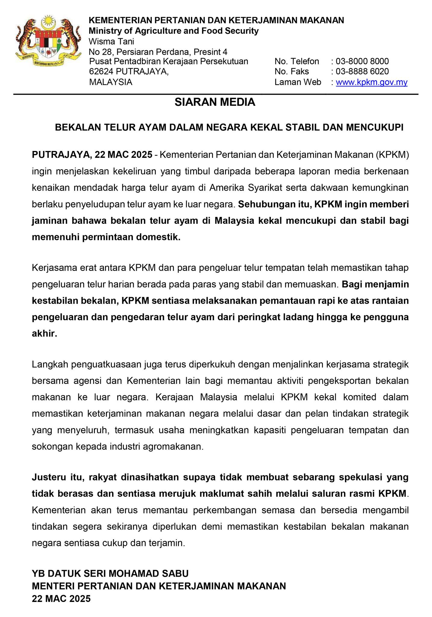 PAS lawmaker plays down claim of Malaysian eggs smuggled to US linked ...