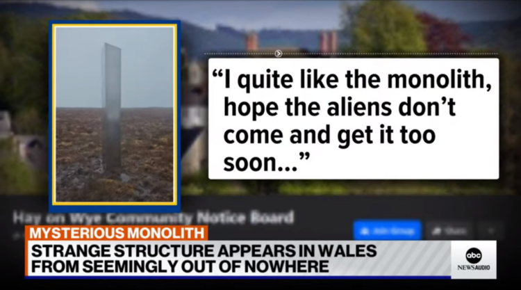 Mysterious silver monolith in Wales becomes tourist attraction