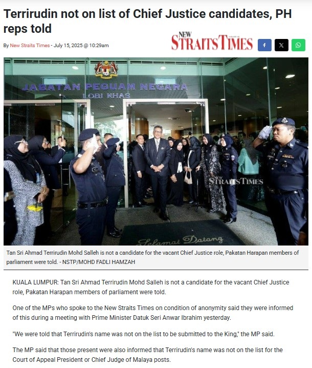 Zaid’s point-blank poser to PMX: Did you or did you not submit Terrirudin’s name to Agong?