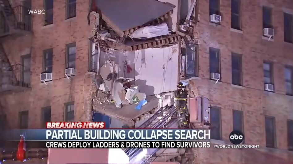New York City apartment building partially collapses