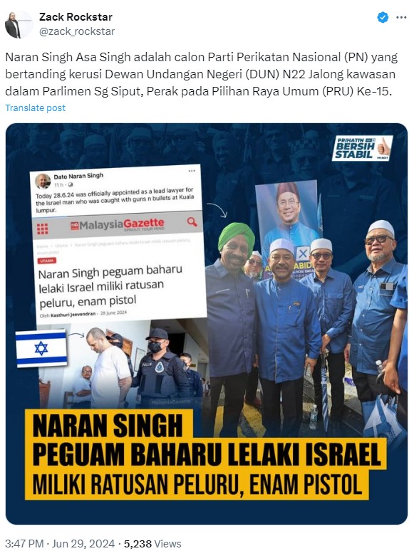 Malaysians Must Know the TRUTH: Cytros poke fun at PN over Naran Singh ...