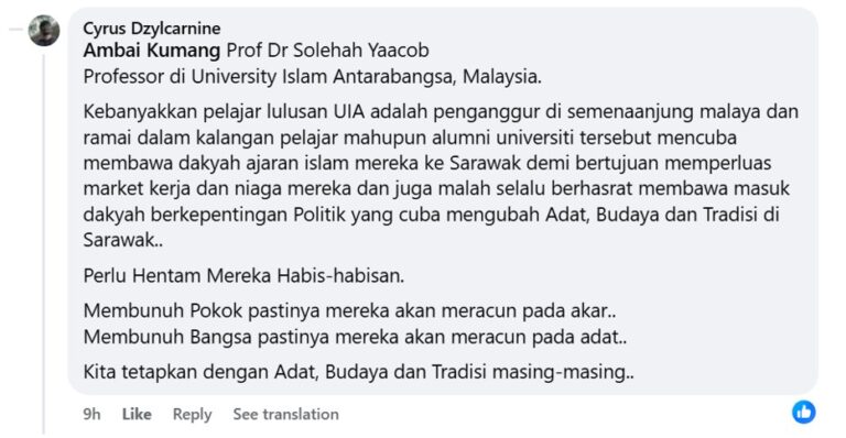 Prof Solehah trolled for staking lineage claim of famed Iban warrior as ...