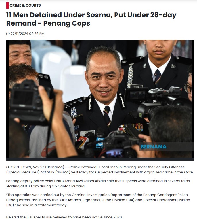 Ramasamy: Archaic draconian SOSMA rears ugly head in Penang with arrest ...
