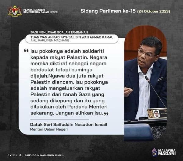 Contradiction over PM, Saifuddin’s statements on Anwar’s ambitious plan to move Palestinians out ...