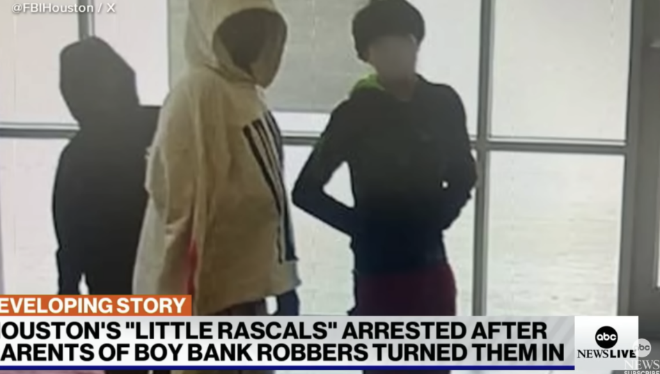 3 children allegedly rob Houston bank