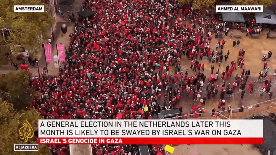 Hundreds of thousands of people protest in Amsterdam against Israel’s ...
