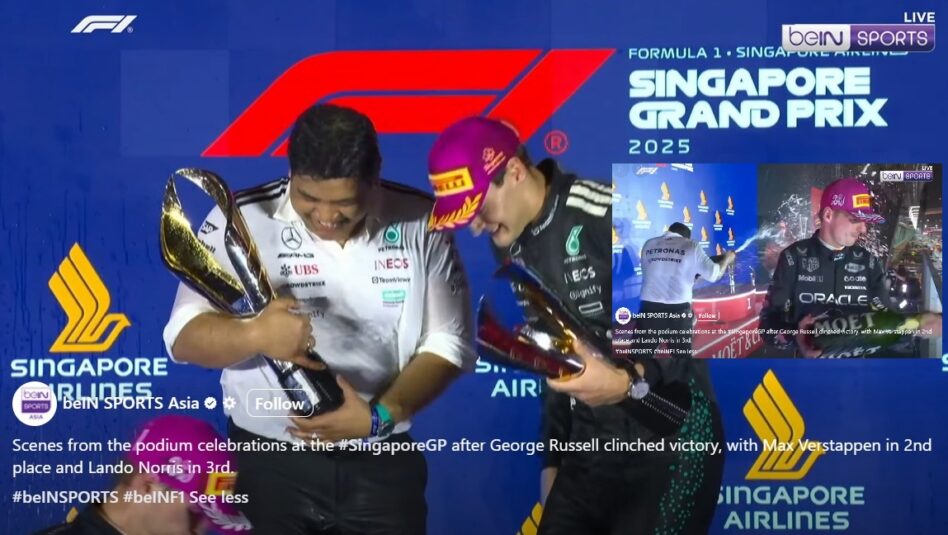 PAS berates PETRONAS CEO for champagne shower podium celebrations at ...