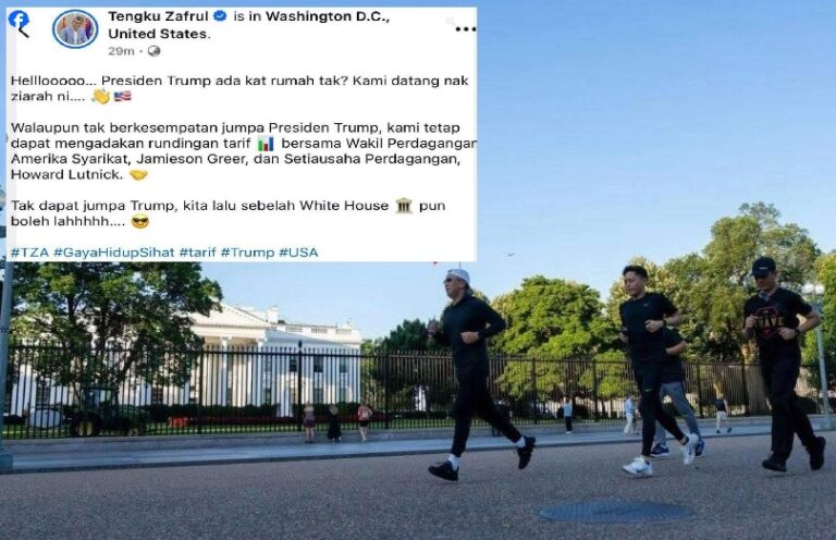 Malaysians Must Know the TRUTH: Tengku Zafrul mocked for his White House jog after US slaps ...
