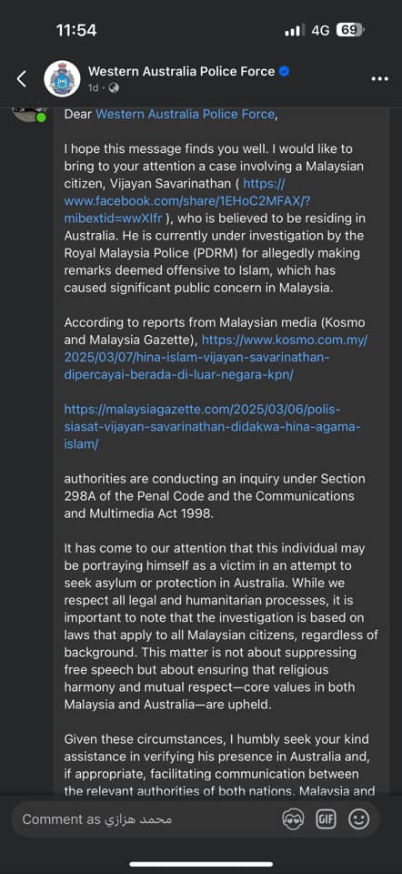 Muslims want Vijayan Savarinathan to apologise at Masjid Negara after ...