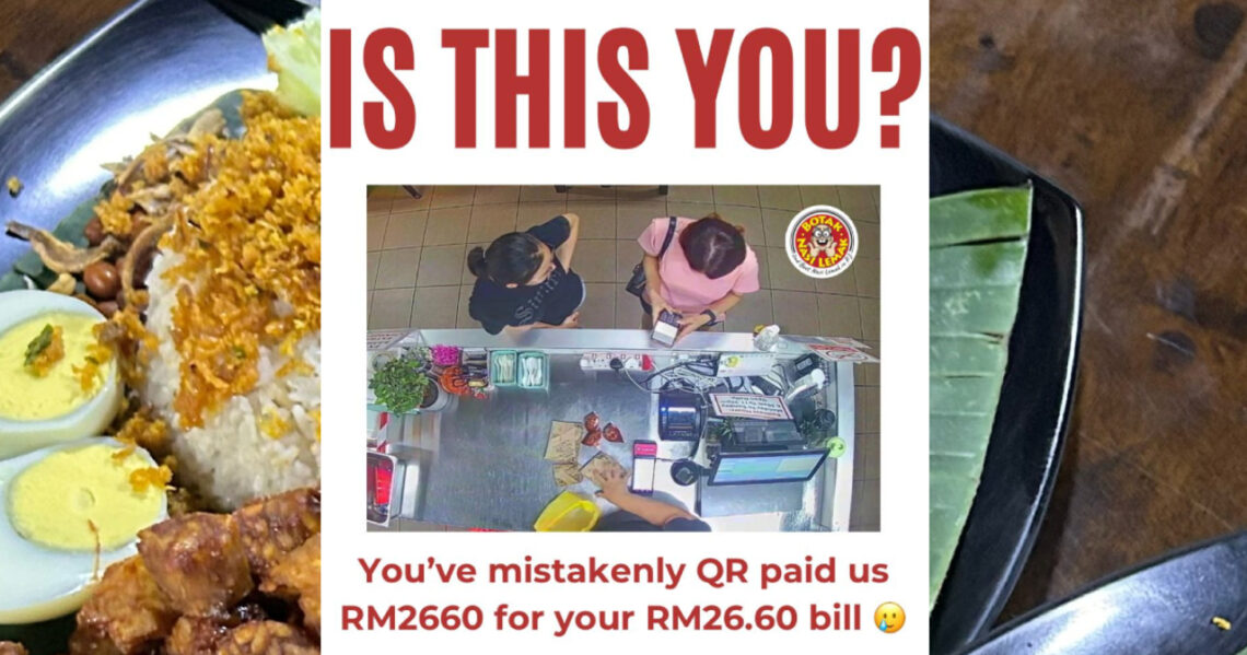 Restaurant owners returns remaining money of RM2,660 paid by customer ...